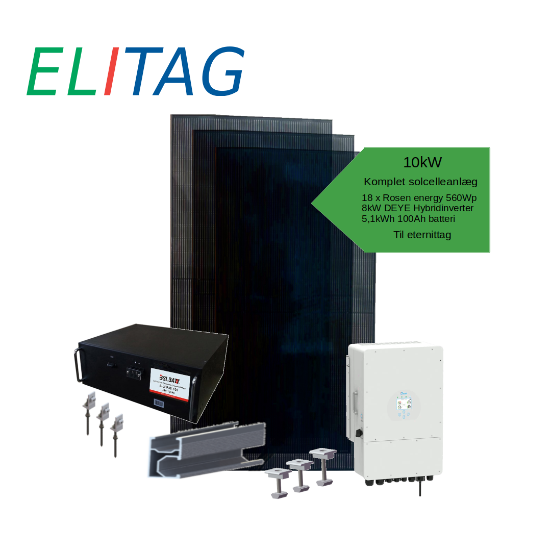 10 kW Solcelleanlæg | Effektiv strøm til dit hjem | Høj kvalitet