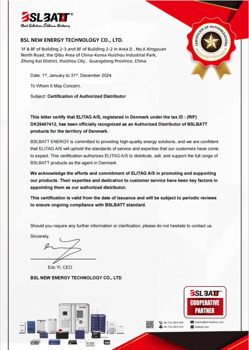 Elitag officiel BSL distributør