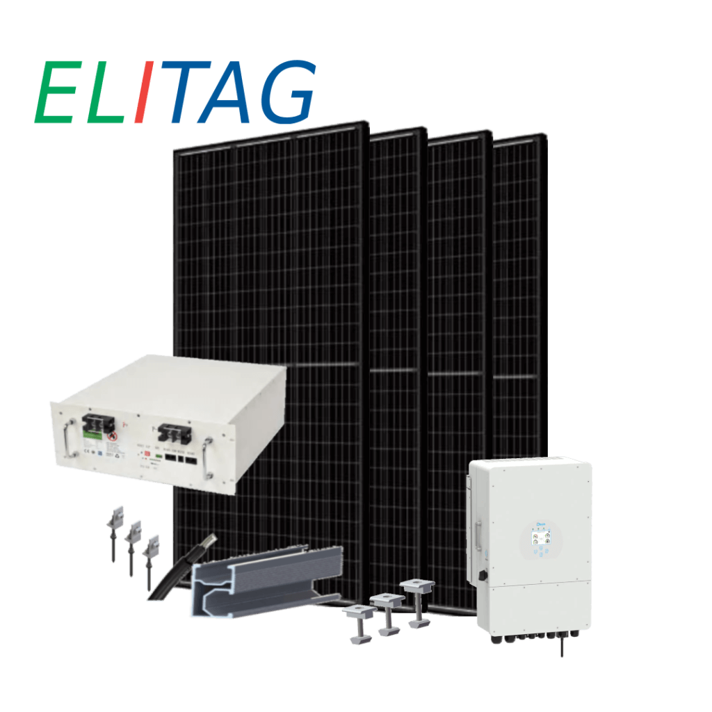 3,36 KW Solcelleanlæg til Sommerhus eller Kolonihave til flat tag